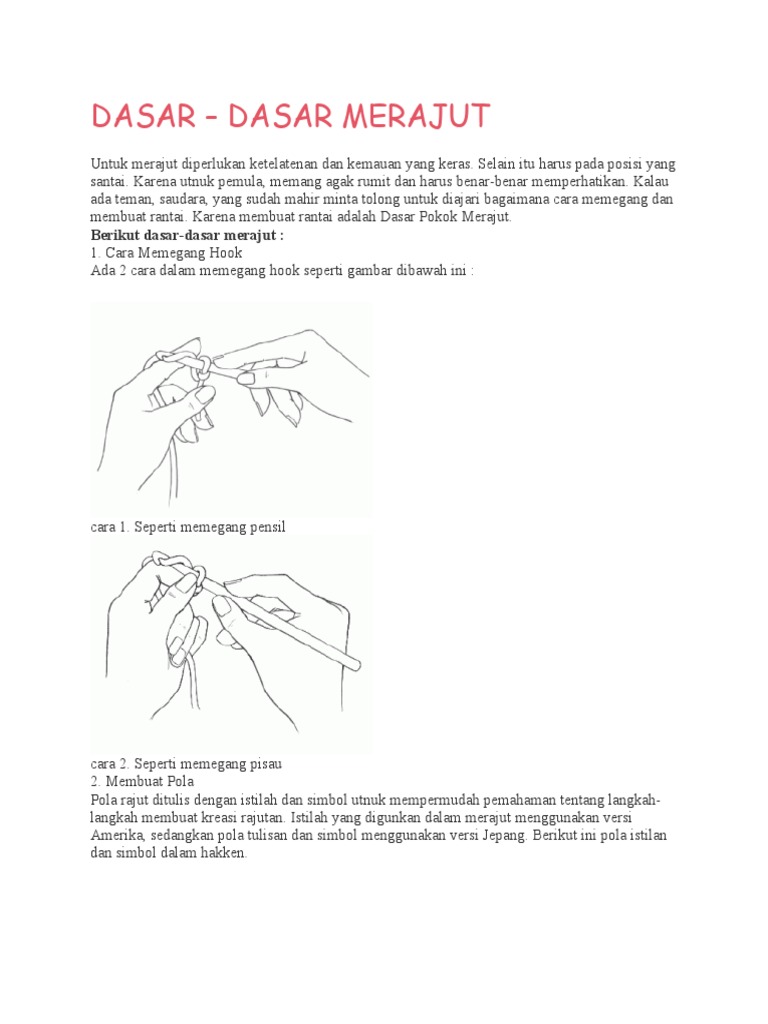 Materi Dasar-Dasar Merajut | PDF