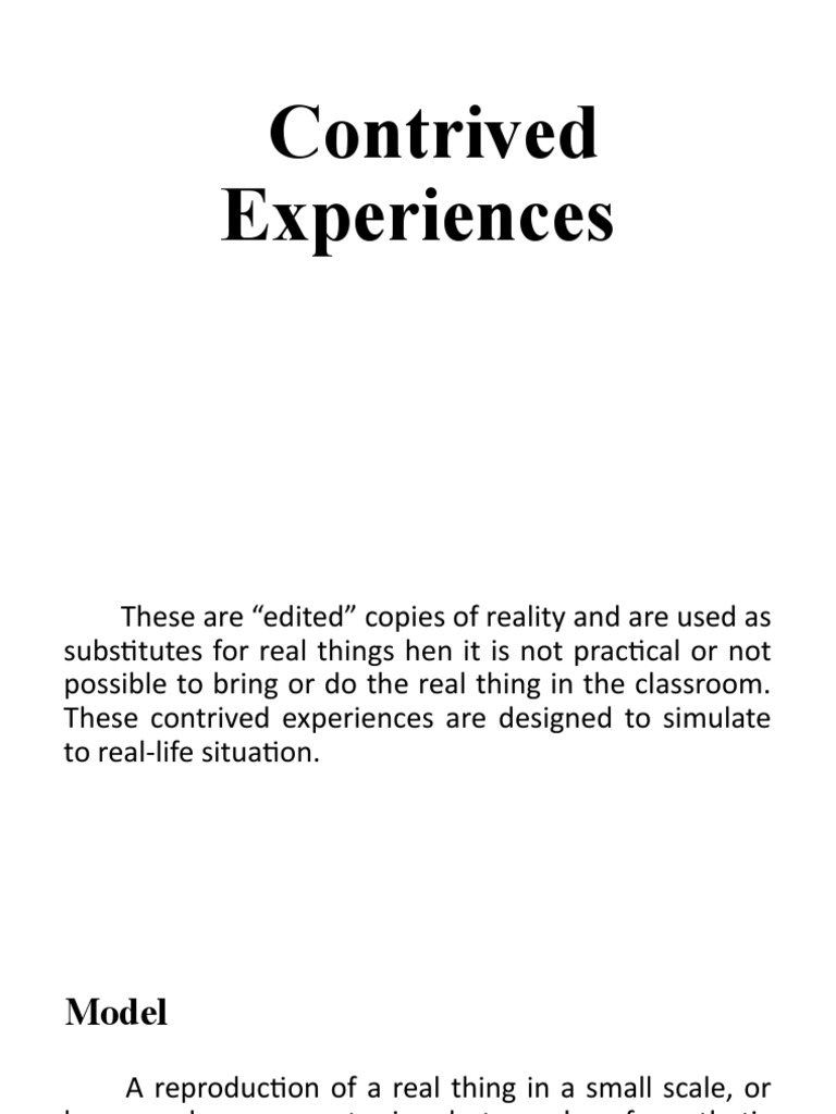 Contrived Experiences | PDF | Puppets | Simulation