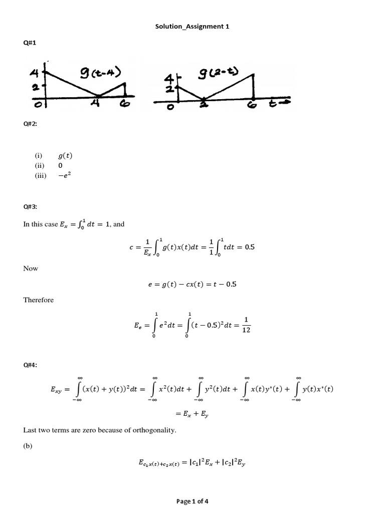 Solution - Assignment 1 Q#1 | PDF | Mathematical Analysis ...