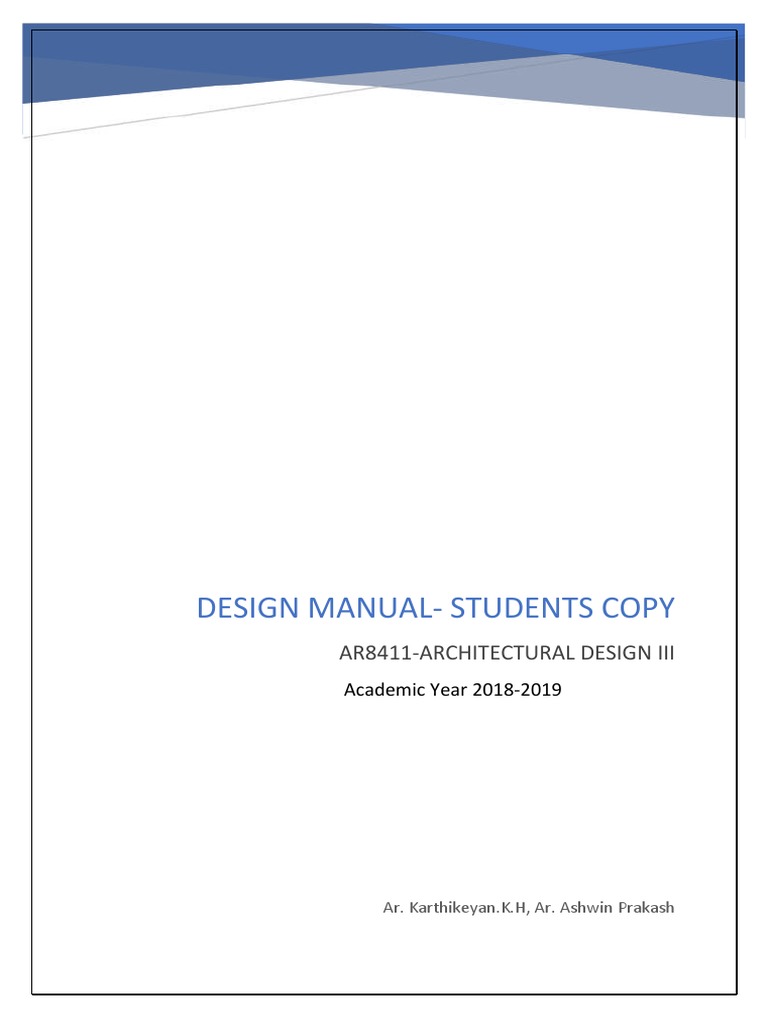 DESIGN MANUAL - Architectural Design III - Students | Download Free PDF ...