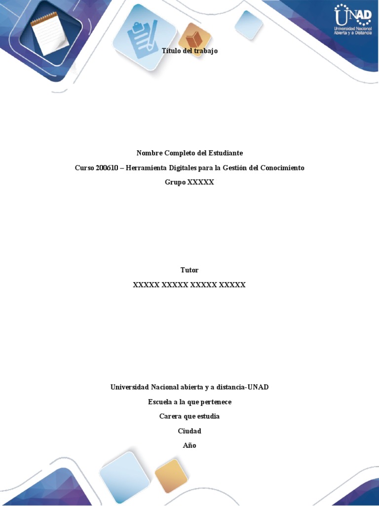 Portada Con Normas APA UNAD | PDF