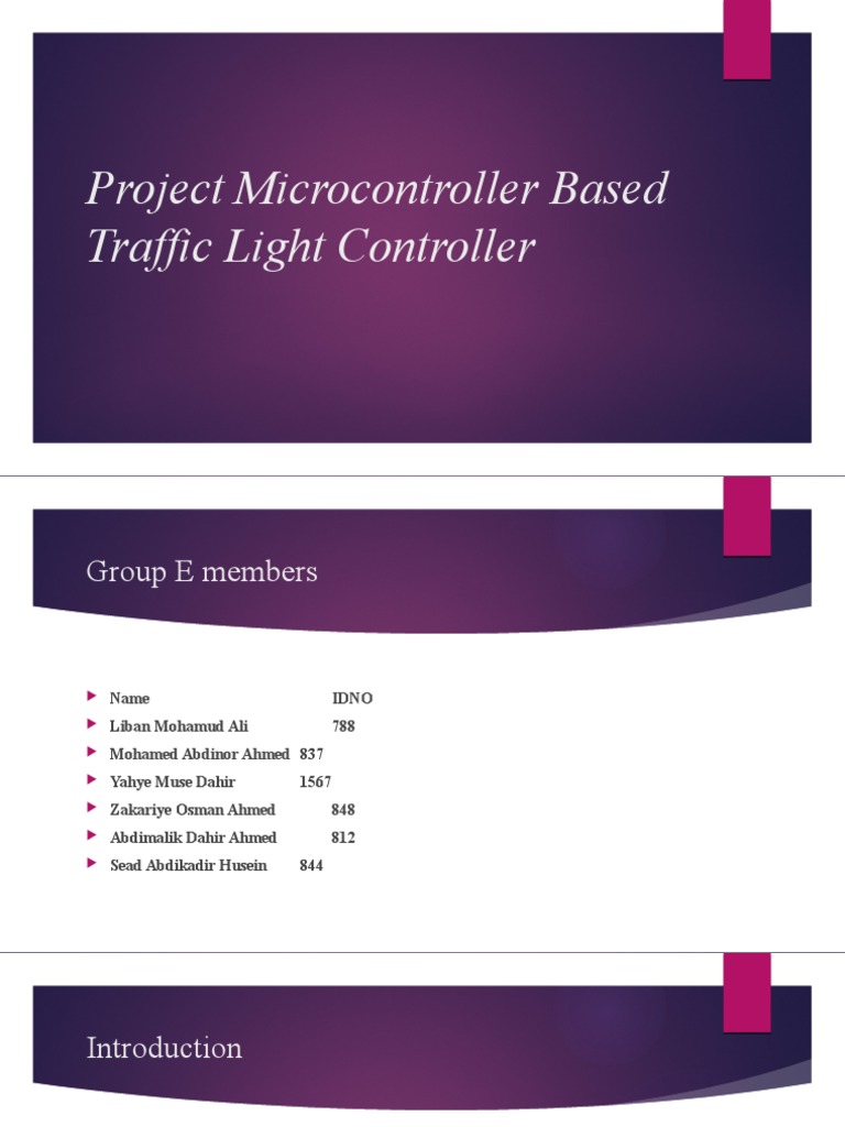 Presentation of Traffic Light Controller | PDF | Microcontroller | Diode