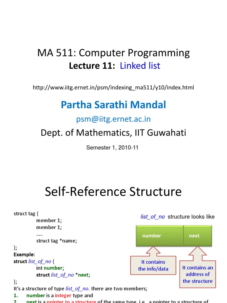 MA 511: Computer Programming: Partha Sarathi Mandal | PDF | Formalism (Deductive) | Object ...