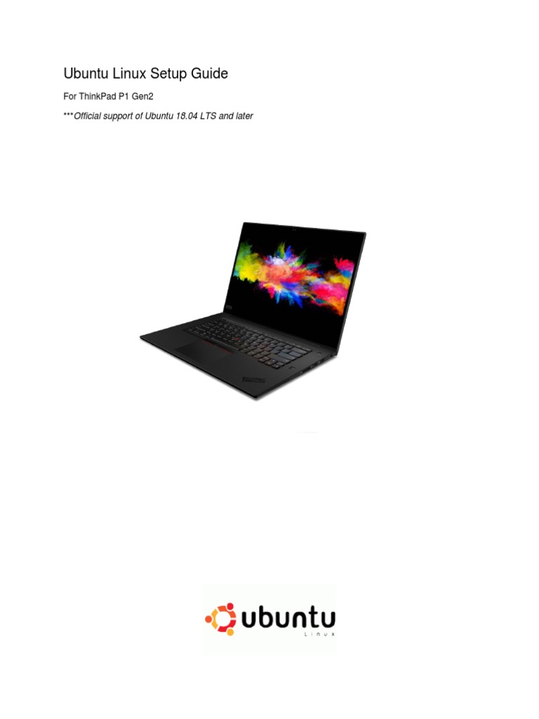 Ubuntu Linux Setup Guide: For Thinkpad P1 Gen2 Official Support of ...