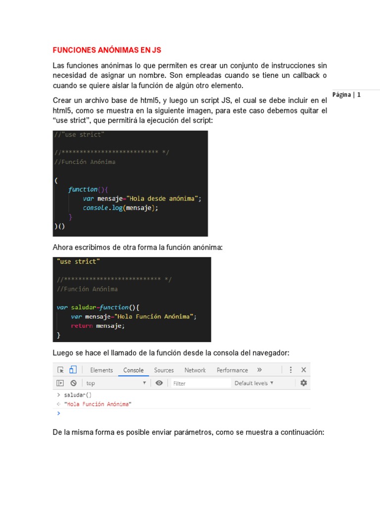 Funciones Anónimas en JS | PDF | Ingeniería de software | Programación ...