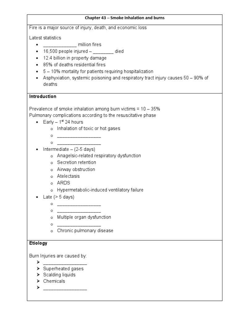 Chapter 43 - Smoke Inhalation and Burns | PDF | Burn | Respiratory Tract