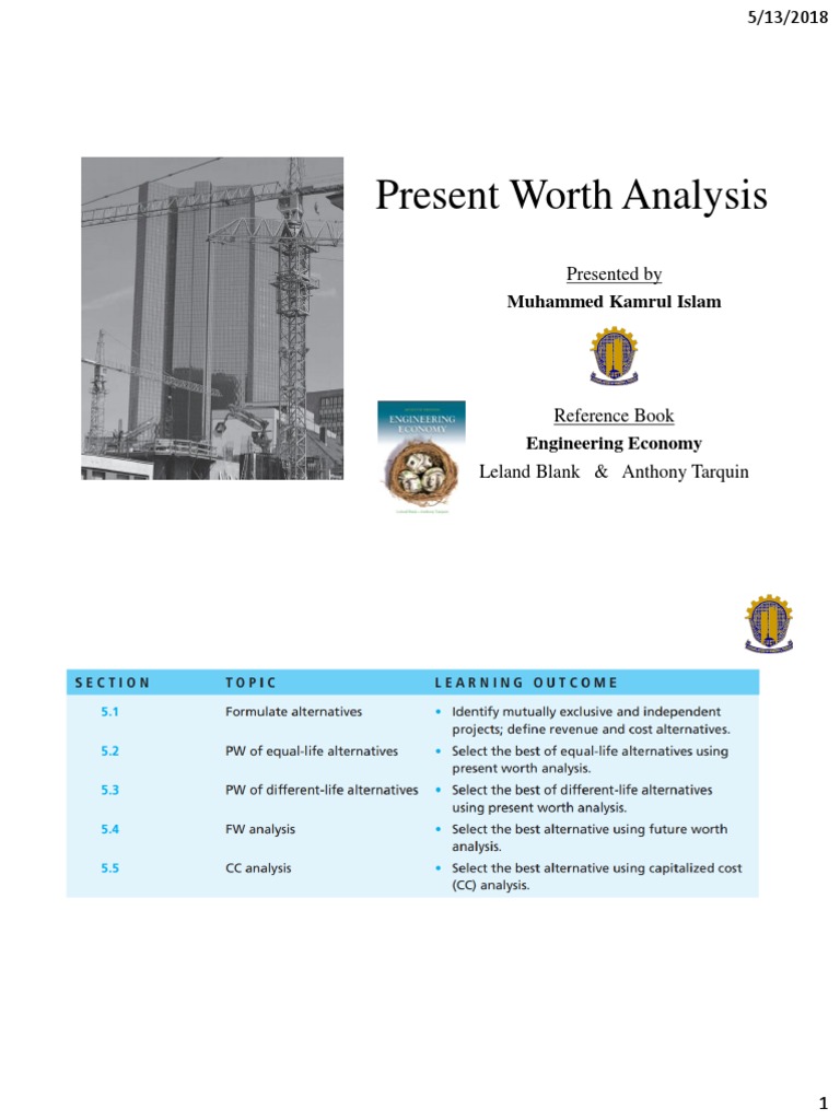 Present Worth Analysis | PDF
