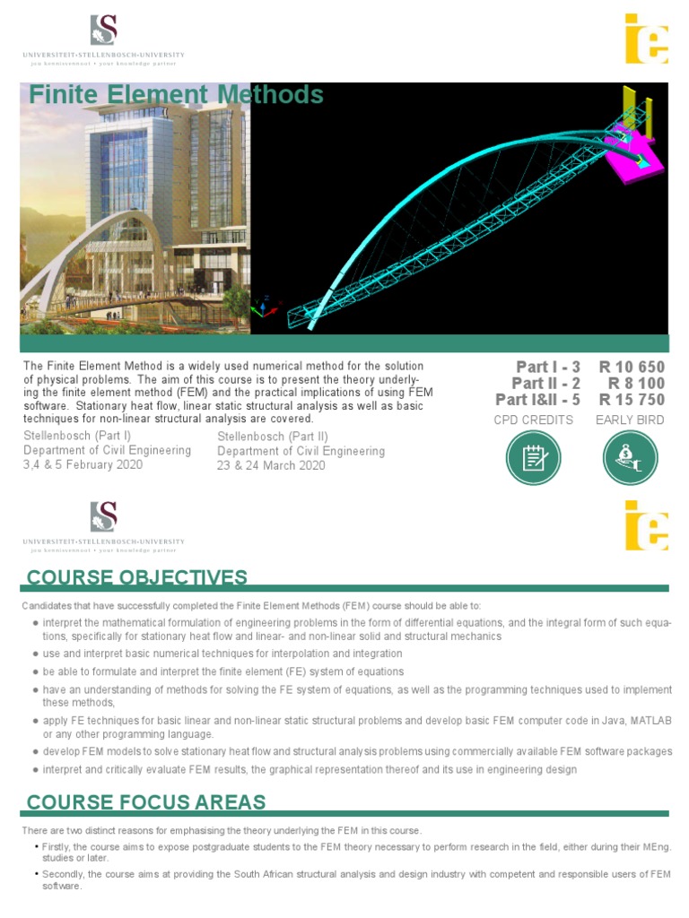 UPDATED FEM Course Brochure | PDF | Finite Element Method | Structural Analysis