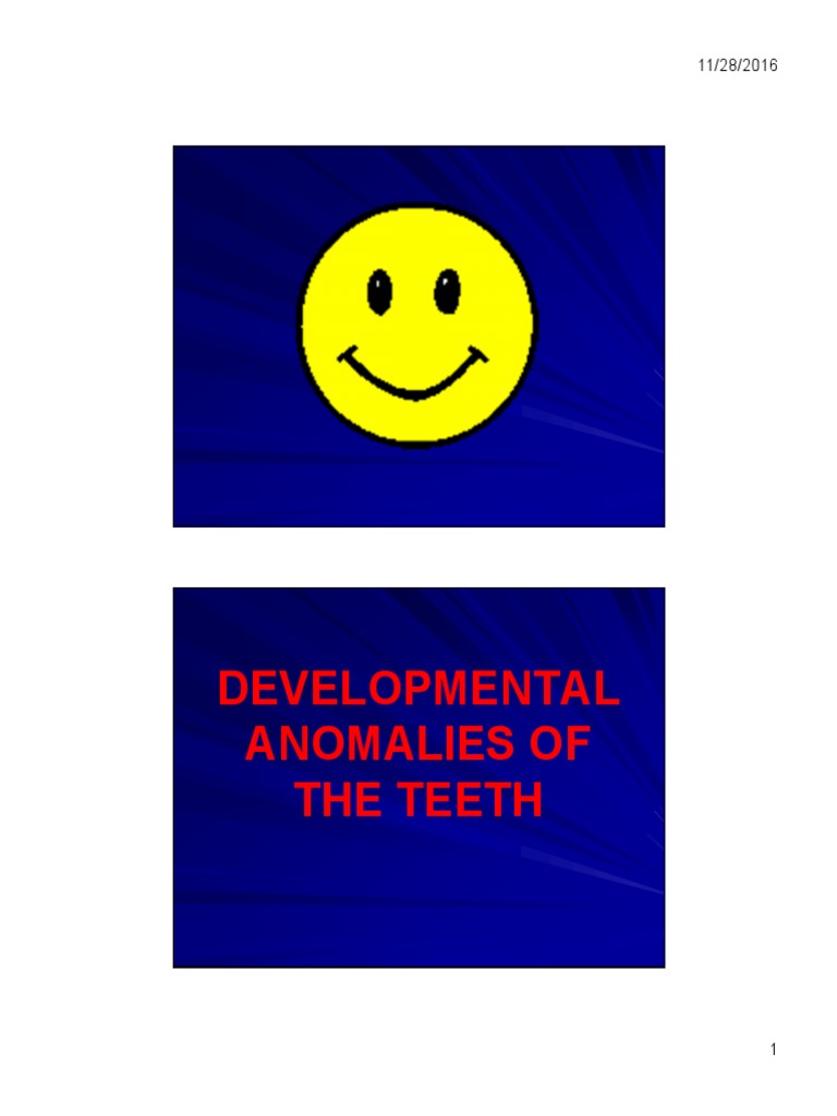 Developmental Anomalies of The Teeth PDF | PDF | Tooth Enamel | Tooth