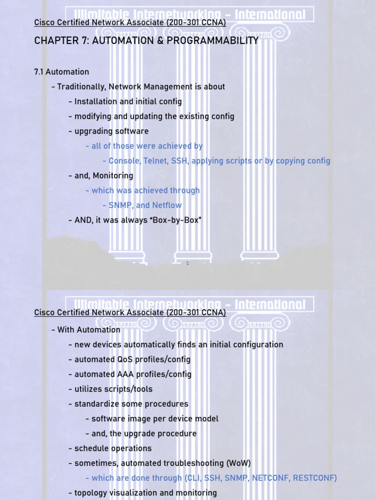 Chapter7 Automation and Programmabiliy | PDF | Cisco Certifications ...