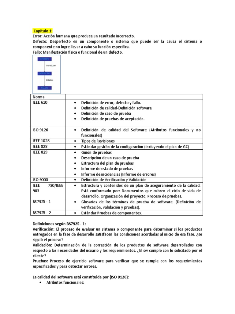 Resumen Cap 1 Istqb | PDF | Programa de computadora | Programación