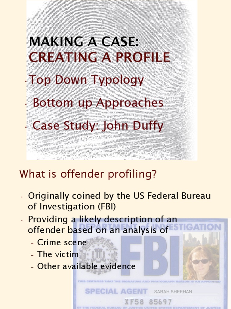 Making A Case | PDF | Offender Profiling | Crime & Violence