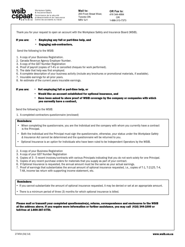 200 Front Street West, Toronto ON M5V 3J1 416 344-4684 OR 1-888-313 ...