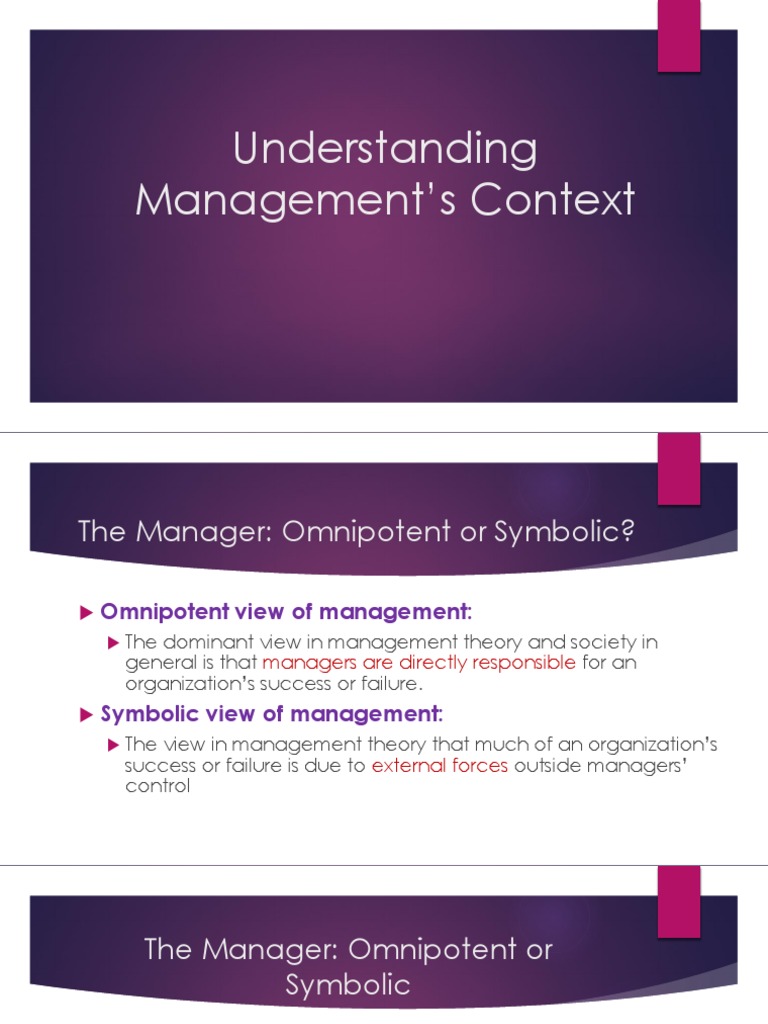 CH 3 Understanding Management's Context Lecture 9 | PDF | Millennials ...