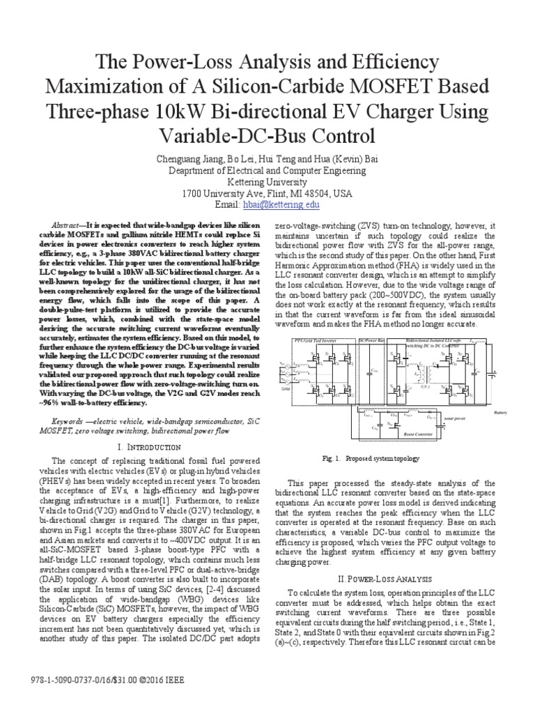 The Power-Loss Analysis and Efficiency Maximization of A Silicon ...