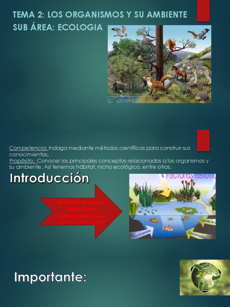 Los Organismos y Su Ambiente PDF | PDF | Ecosistema | Entorno natural