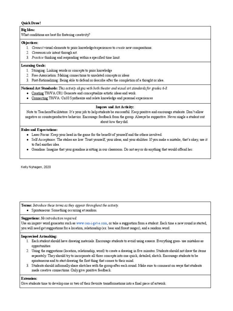 Quick Draw | PDF | Idea | Creativity