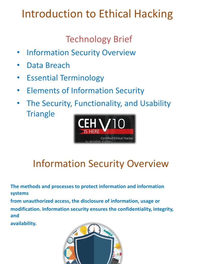 Introduction To Ethical Hacking Technology Brief | PDF | Information ...