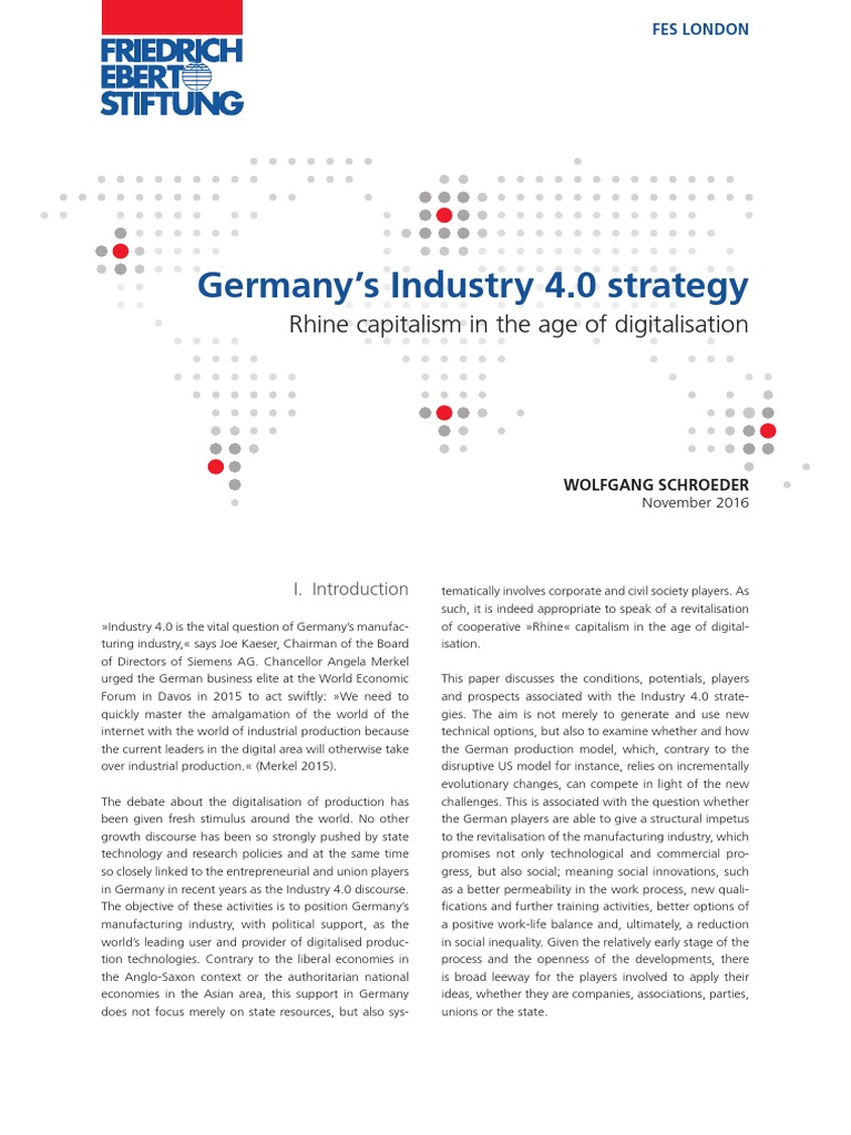 Germany's Industry 4.0 Strategy: Rhine Capitalism in The Age of ...