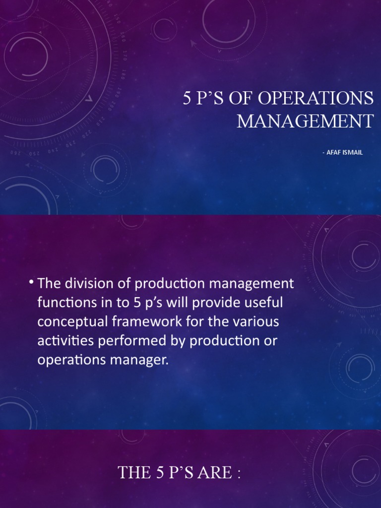 5 Ps of Operations Management Explained | PDF | Reliability Engineering ...