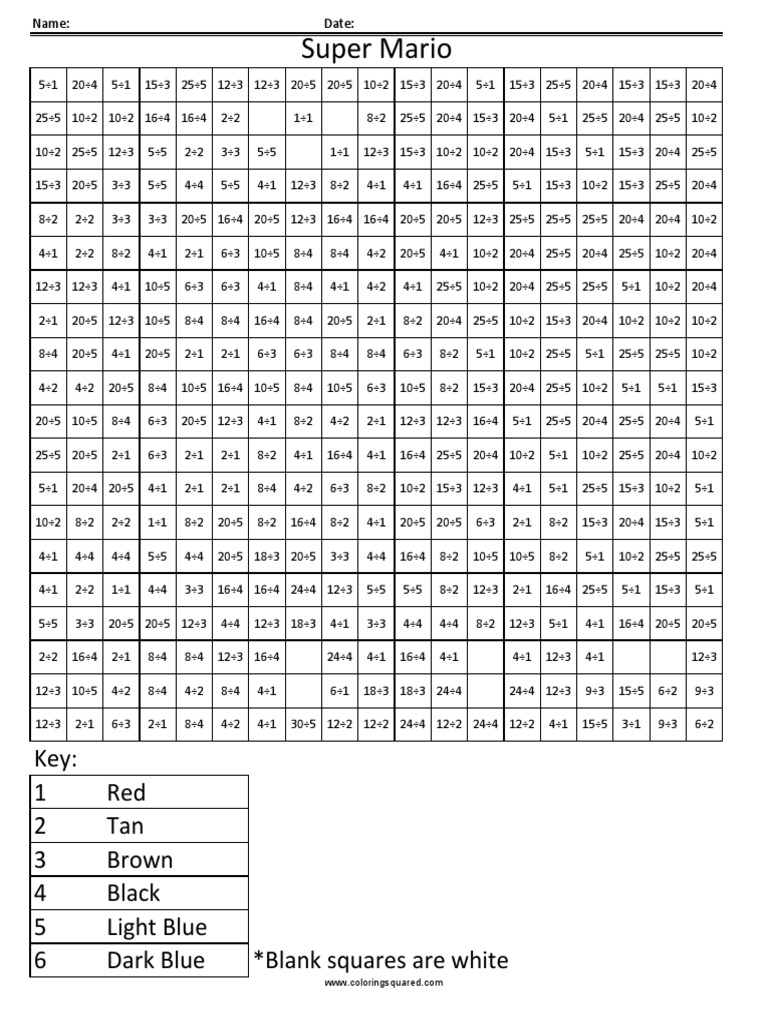 Código secreto de colores de Super Mario | PDF