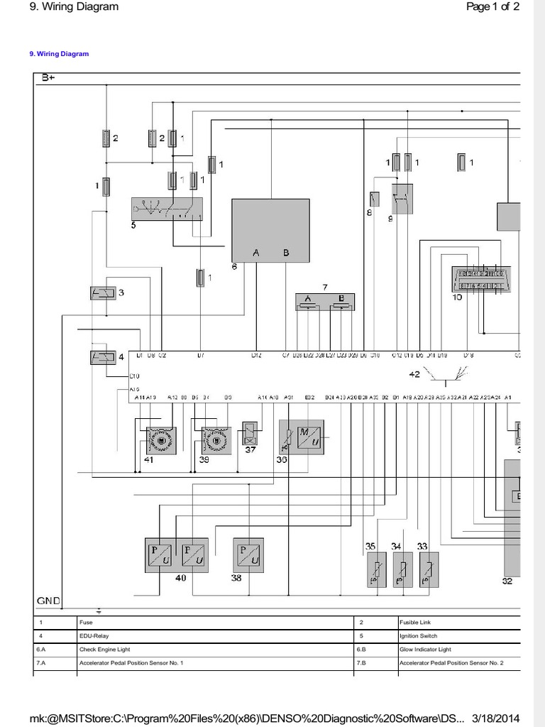 Toyota Corolla 1CD-FTV Wiring Diagram | PDF | Throttle | Fuel Injection
