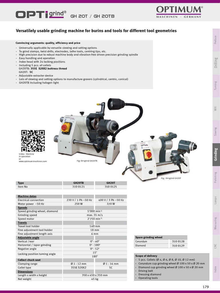 Versatilely Usable Grinding Machine For Burins and Tools For Different ...