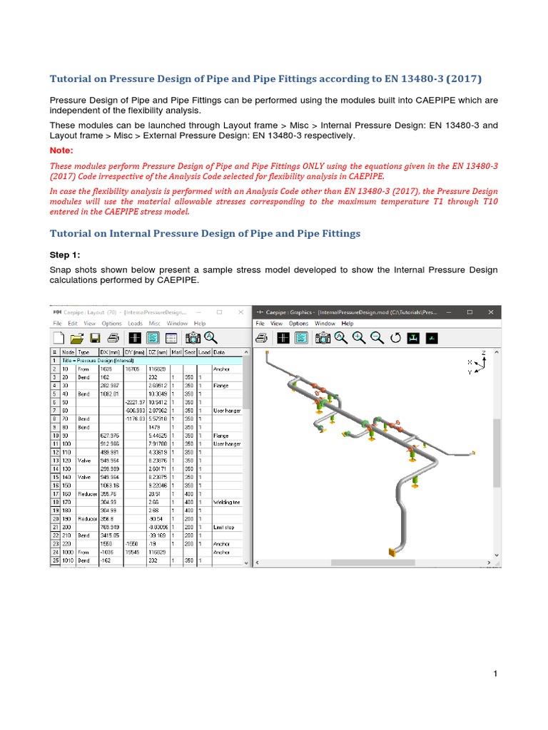 Tutorial On Pressure Design of Pipe and Pipe Fittings According To EN 13480-3 (2017) | Download ...