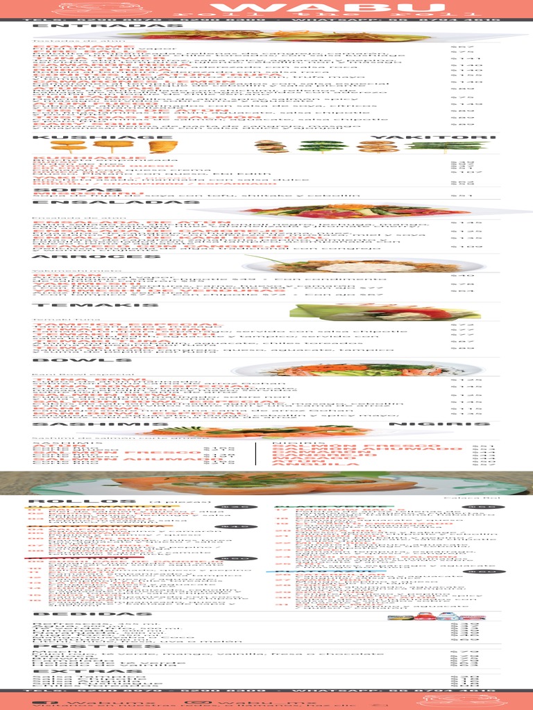 Menú Digital Wabu Salón | PDF