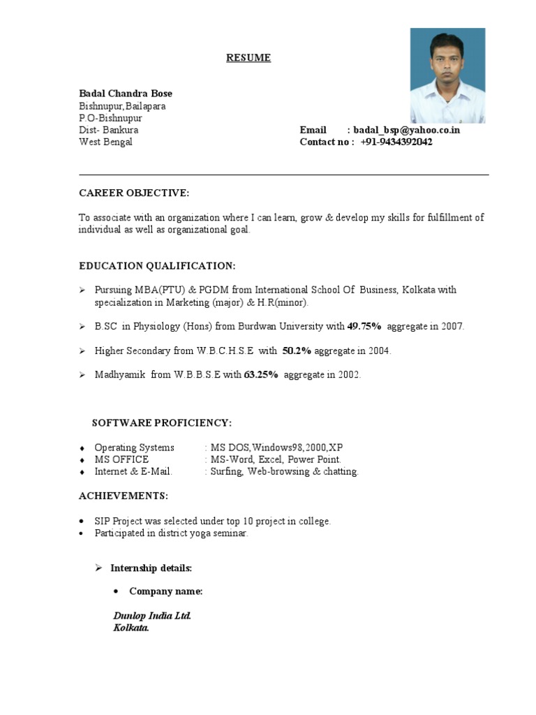 Badal Interview Resume 4r Soft | PDF