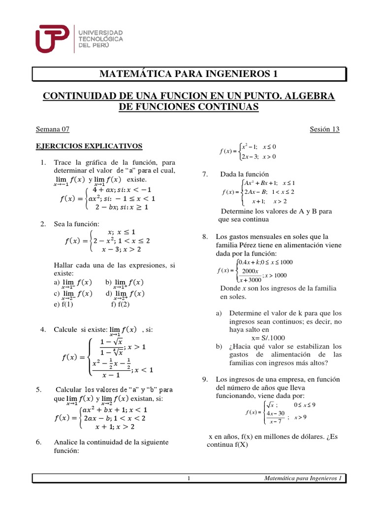 SEPARATA Sem 7 - Sesion 13 Continuidad PDF | PDF | Masa | Física