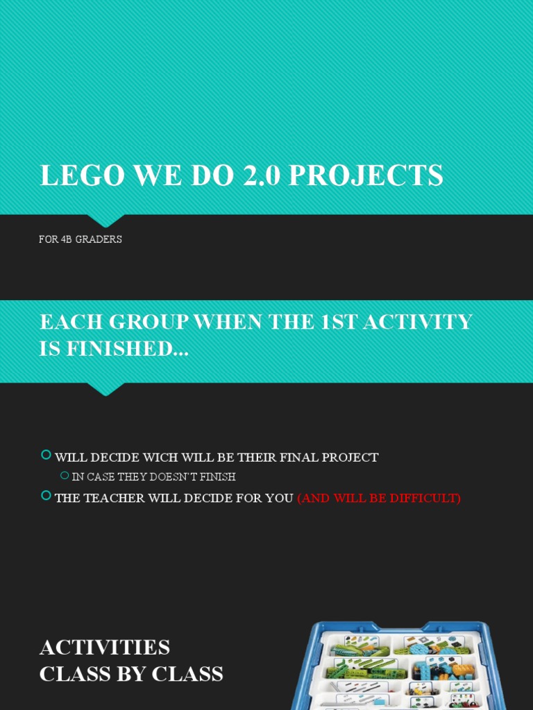 Lego We Do 2.0 Projects | PDF | Art