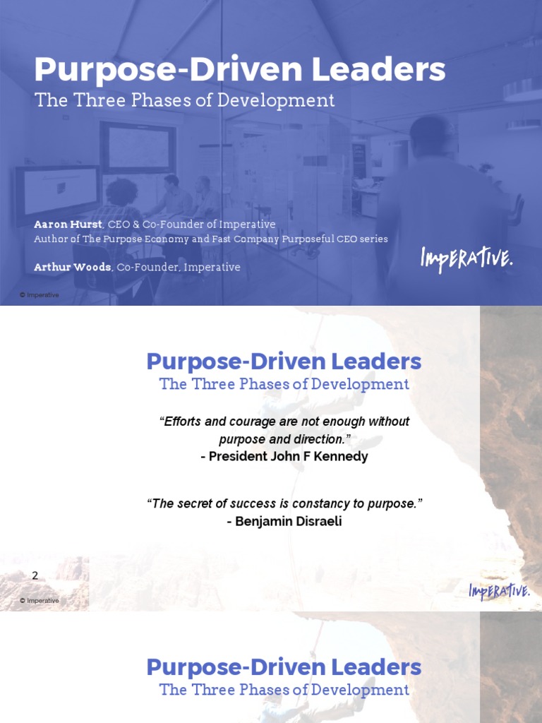 Purpose-Driven Leaders: The Three Phases of Development | PDF ...