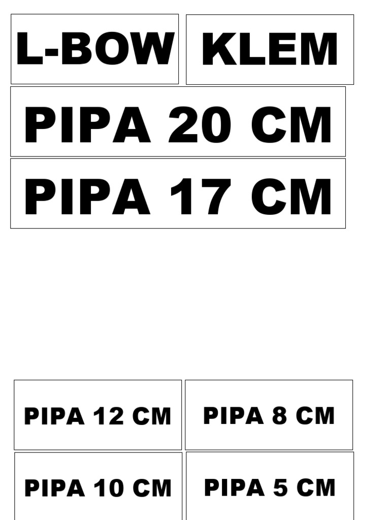 Klem L-Bow: Pipa 20 CM Pipa 17 CM | PDF