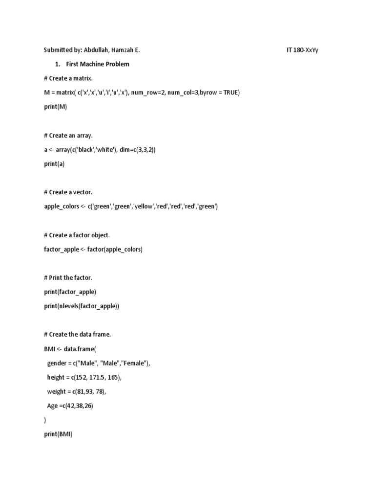 First Machine Problem | PDF | Applied Mathematics | Mathematical Concepts
