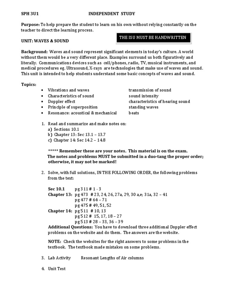 Waves and Sound Study Guide | PDF | Sound | Acoustics