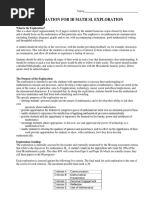 Math IA Outline Guidelines | PDF