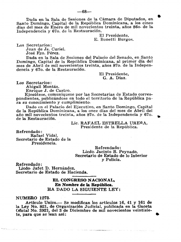 Ley 1278 Que Modifica Articulos de La Ley de Organizacion Judicial ...