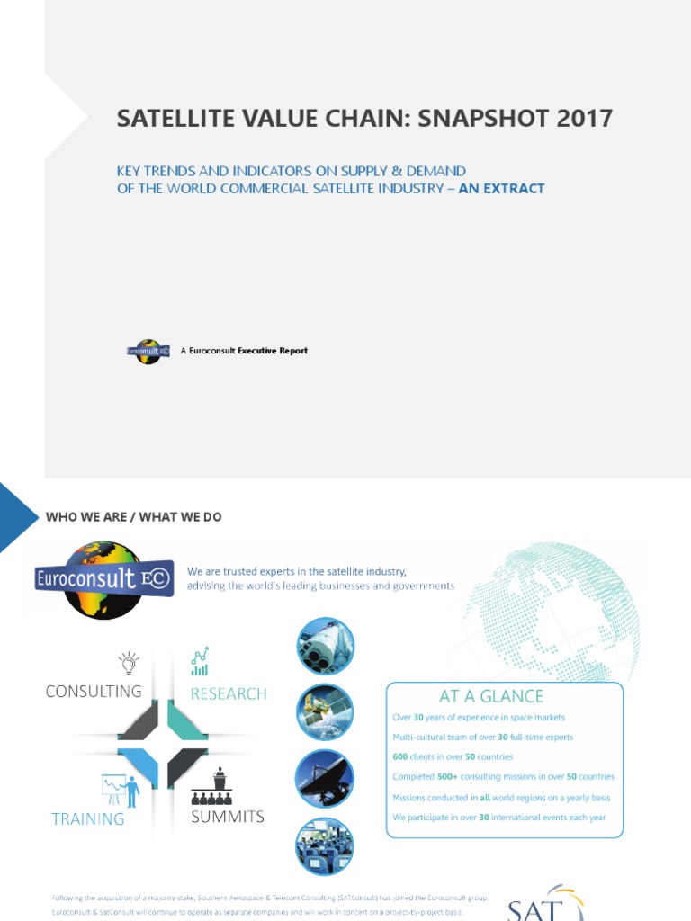 Satellite Value Chain: Snapshot 2017 | PDF | Satellite | Copyright ...