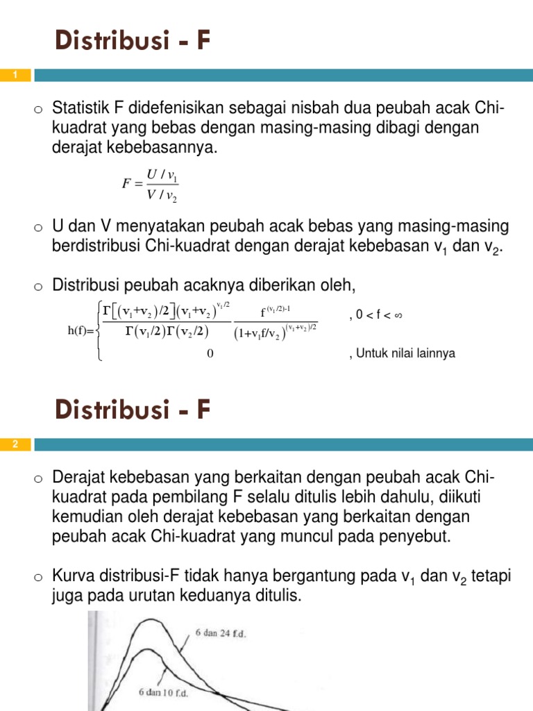 Distribusi F | PDF