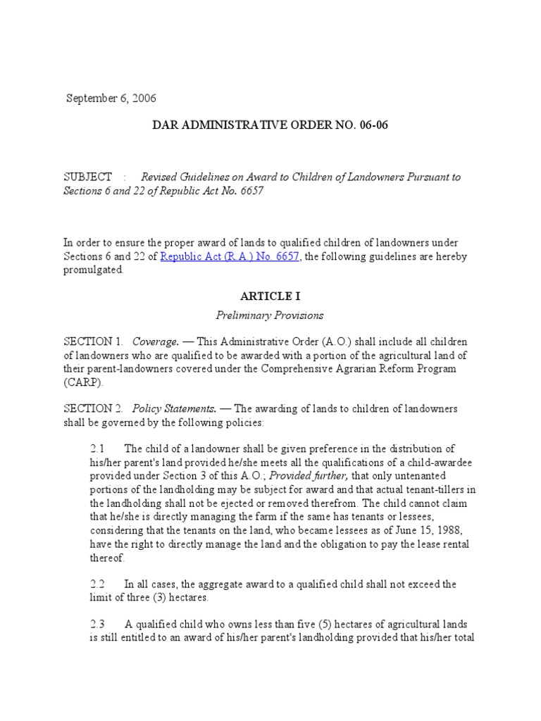 Dar Ao 6, 2006 | PDF | Government | Social Institutions