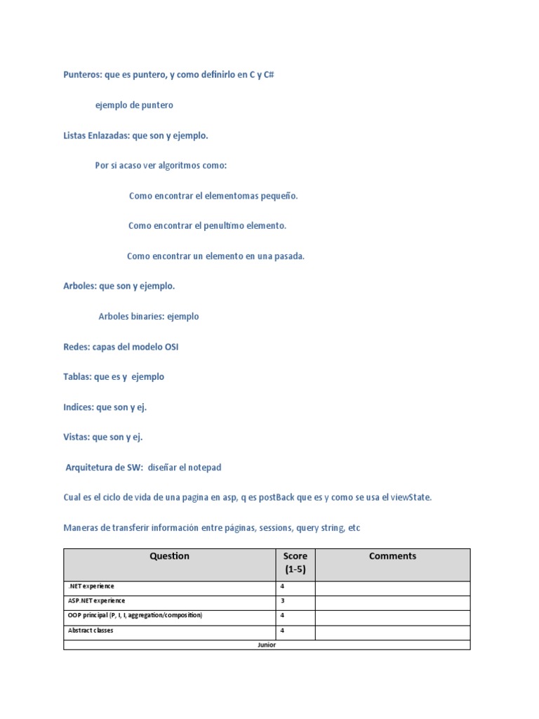 Score (1-5) Comments: 4 3 OOP Principal (P, I, I, Aggregation ...