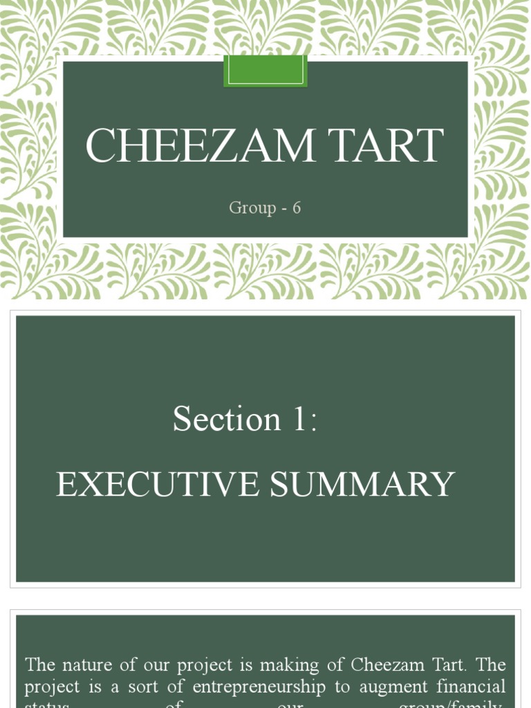 Cheezam Tart: Group - 6 | PDF | Teaspoon | Foods