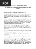 Personal Development Grade 12 | PDF | Self | Disciplines