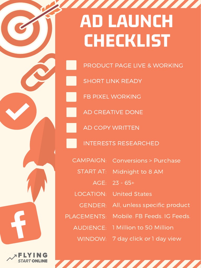 Ad Launch Checklist Fso | PDF