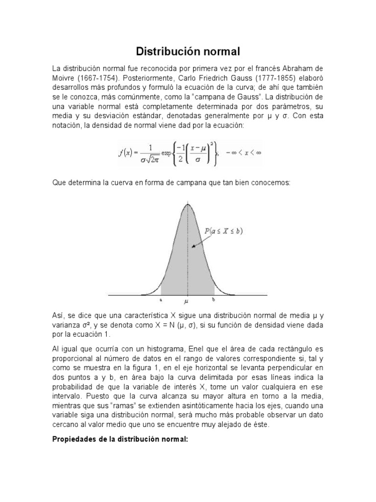 Distribución Normal y T de Student | PDF | Distribución normal ...