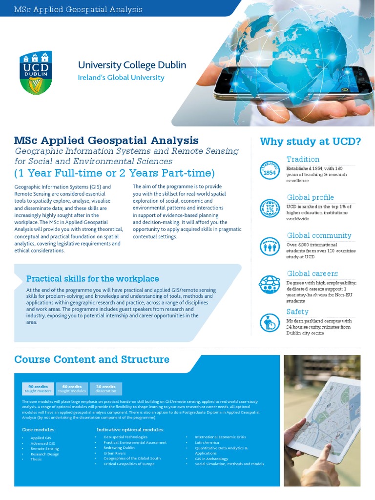 University College Dublin: MSC Applied Geospatial Analysis | PDF ...