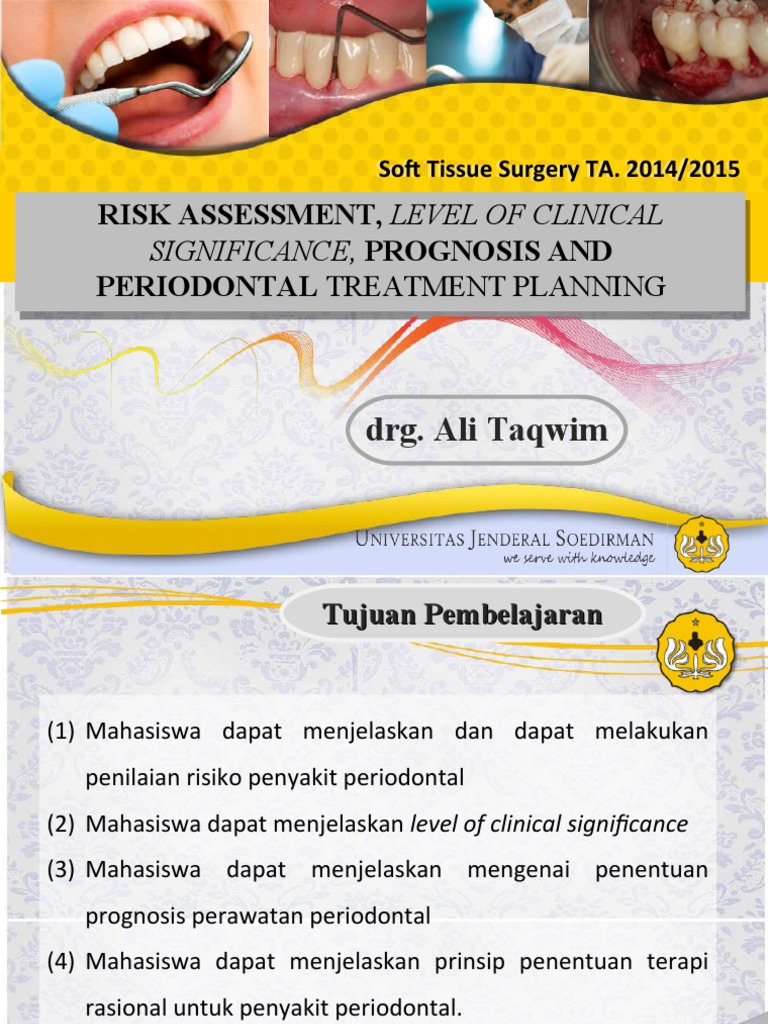 Risk Assessment, Level of Clinical Periodontal Treatment Planning | PDF ...