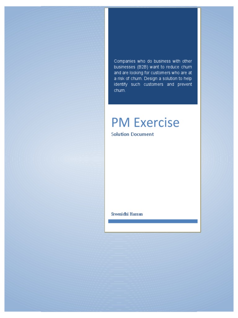 PM Exercise: Solution Document | PDF | Analytics | Business Economics
