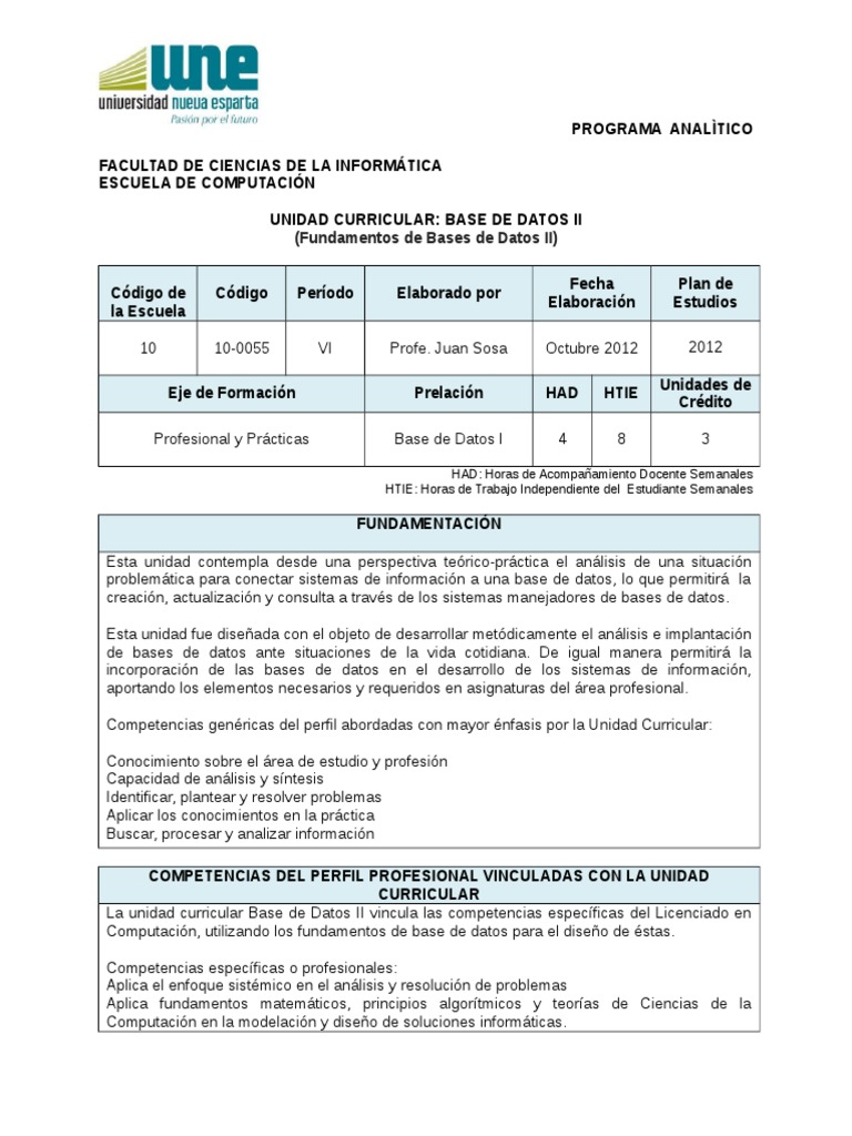 Base de Datos Ii | PDF | Bases de datos | Análisis